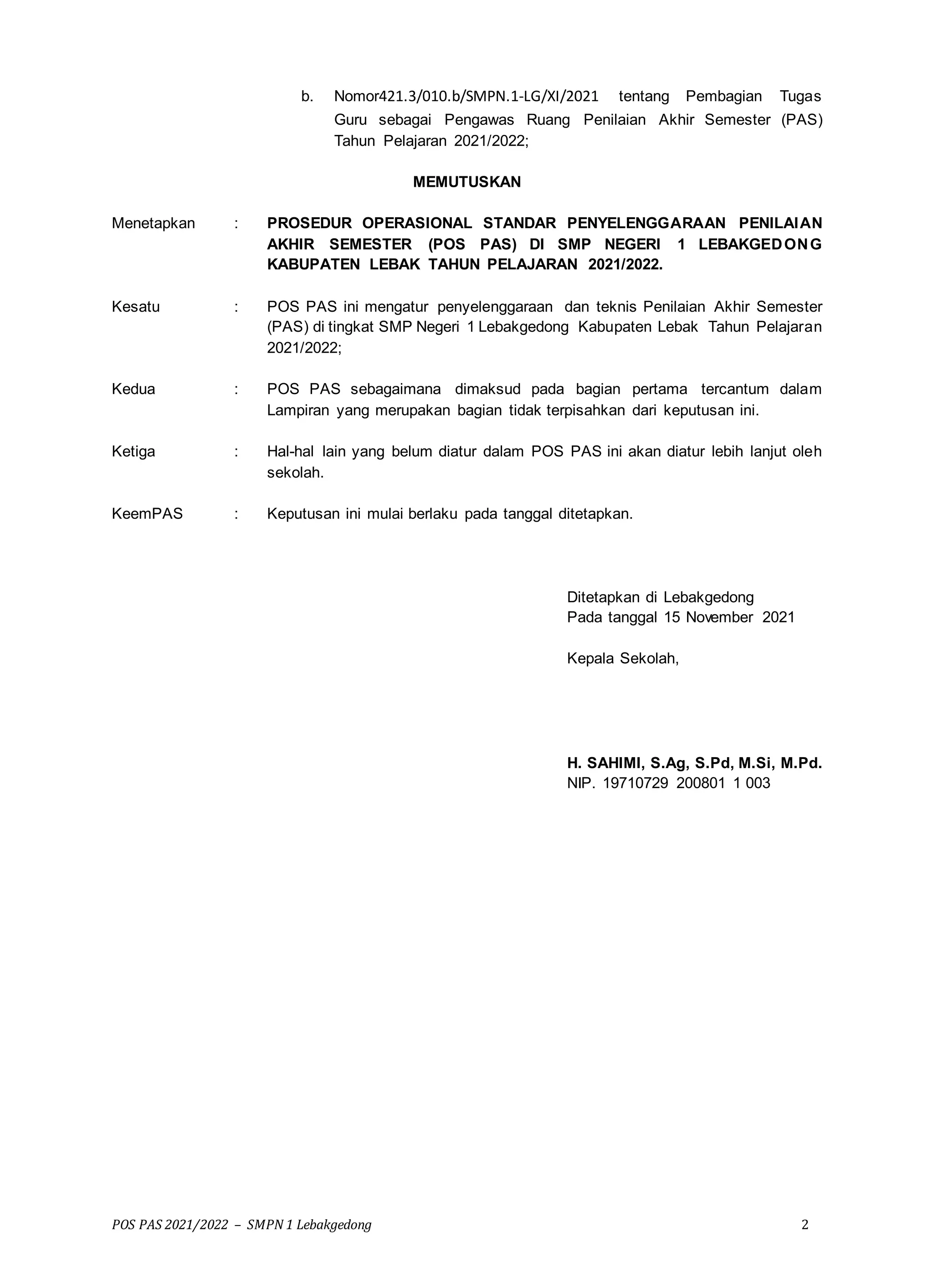 Pos pas 2021 2022 | DOCX