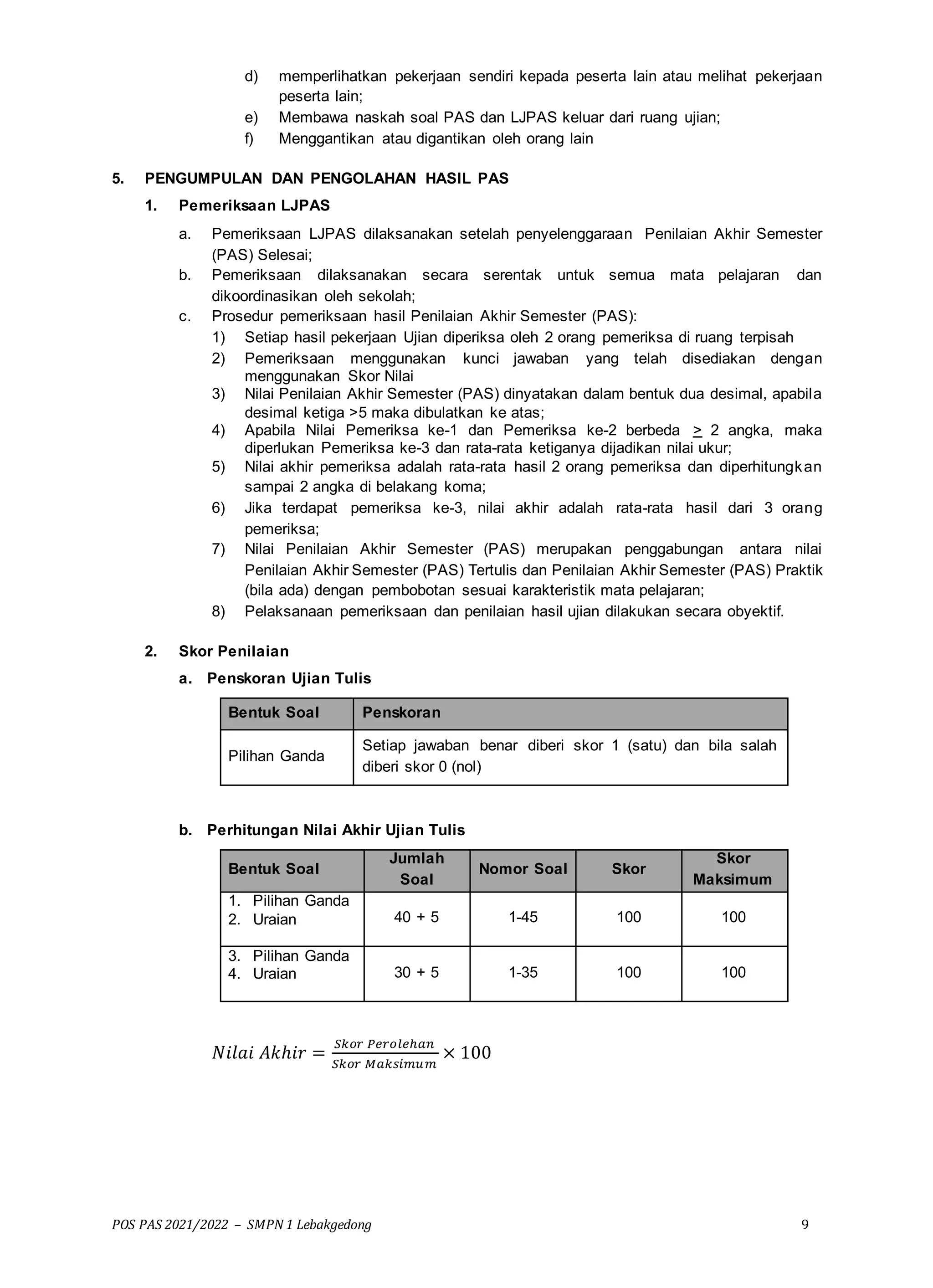 Pos pas 2021 2022 | DOCX