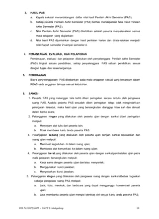 Pos pas 2021 2022 | PDF