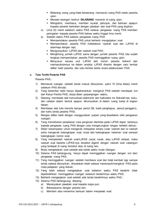 Pos pas 2021 2022 | PDF