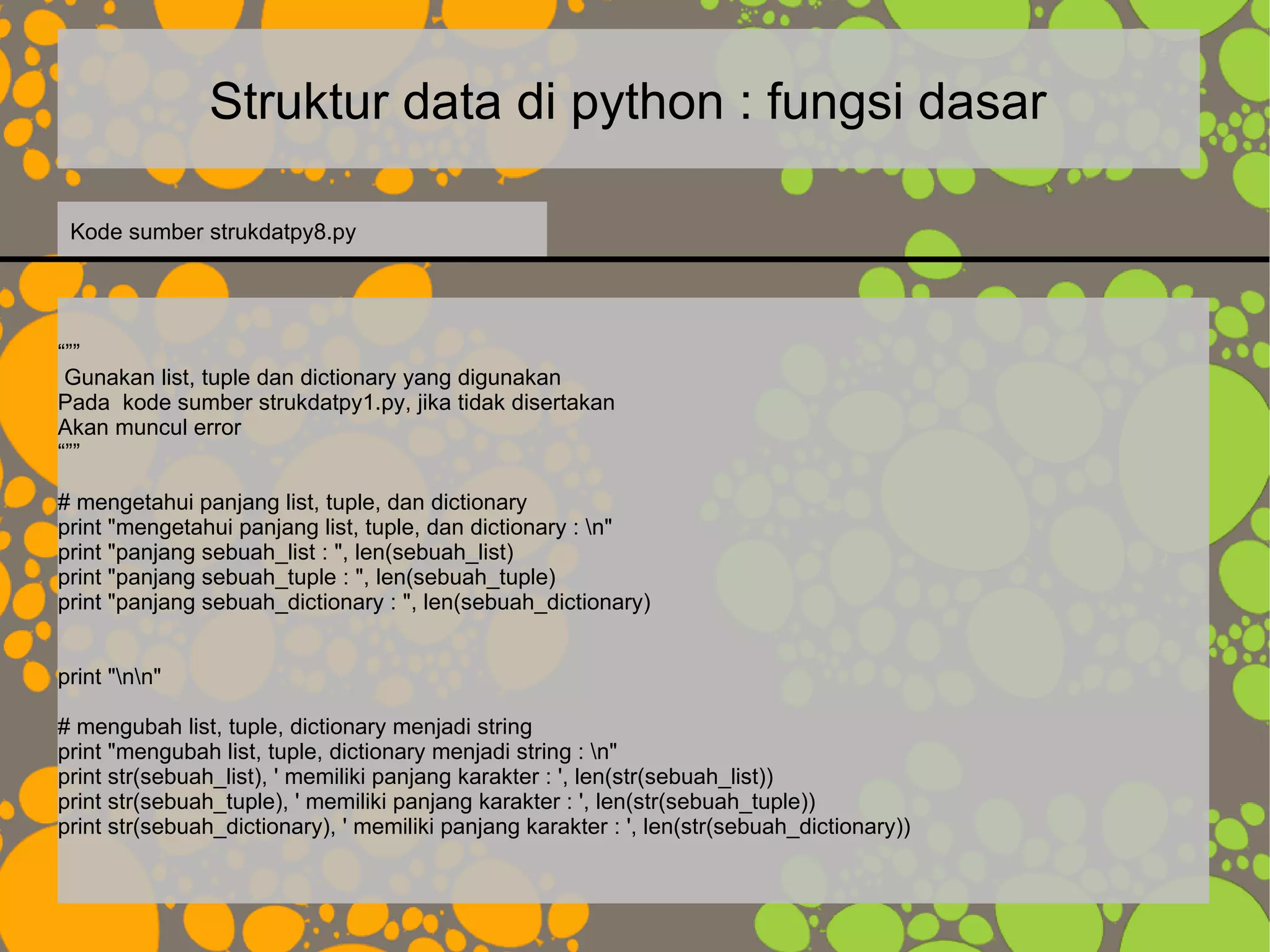 Pelatihan Python Dasar Part 1 - POSS UPI | PDF