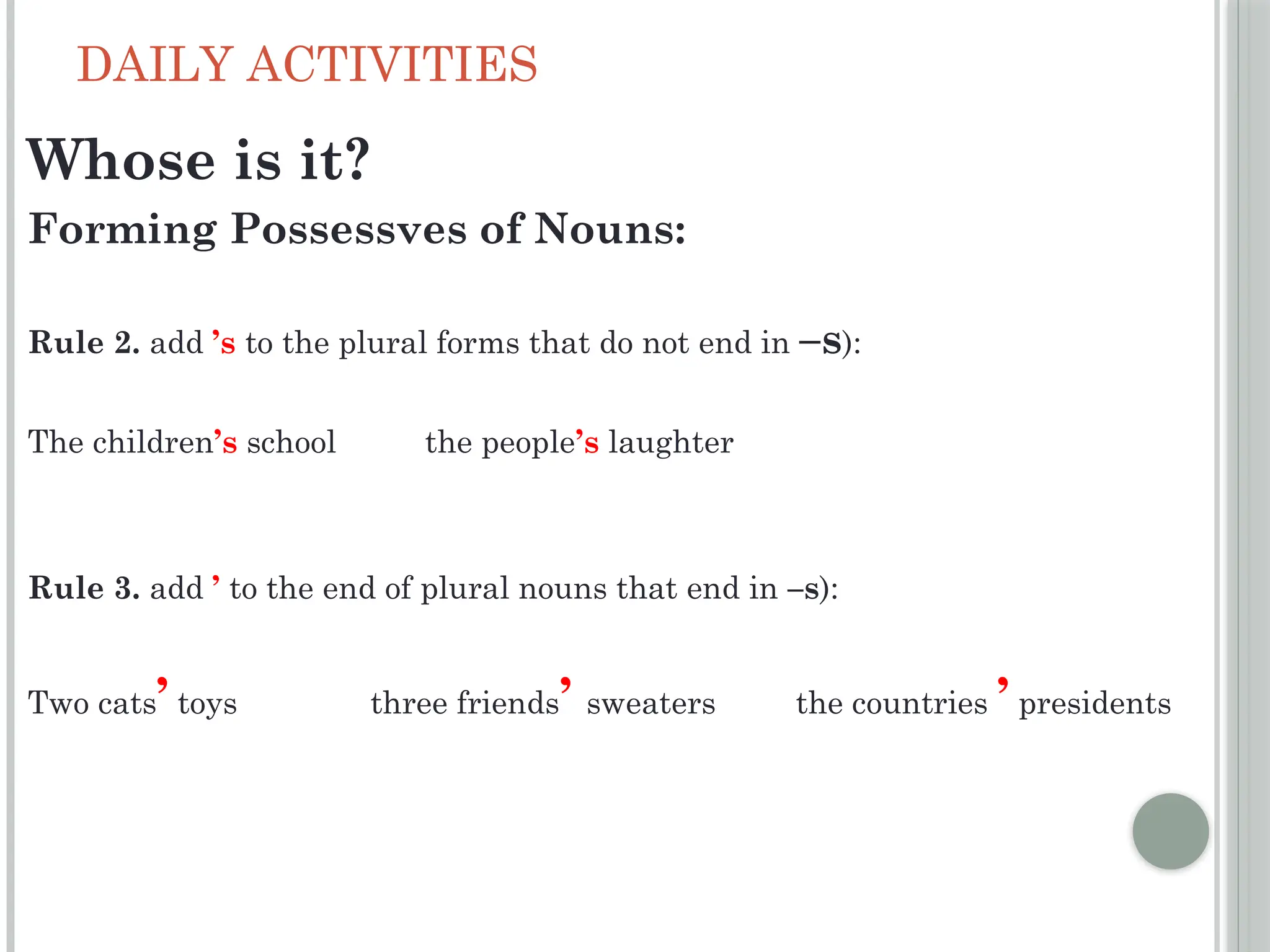 possesive of nouns and family members.pptx