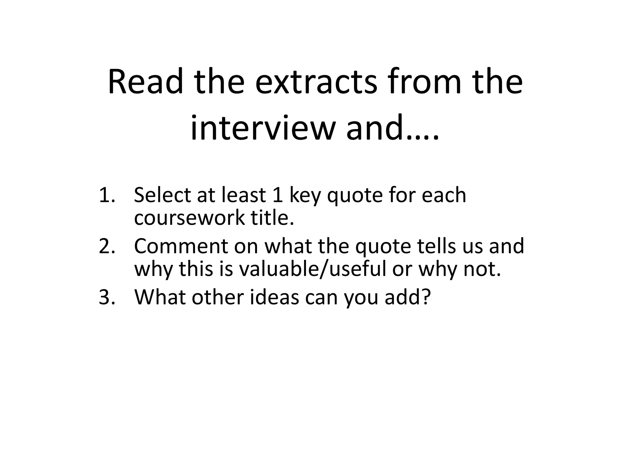 Possession coursework | PPTX