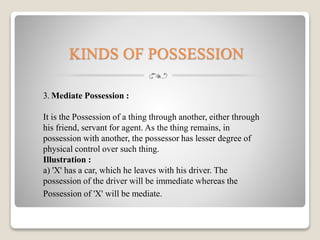 Possession jurisprudence | PPTX