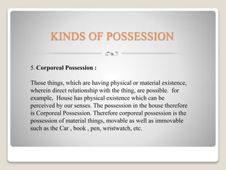 Possession jurisprudence | PPTX