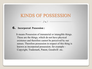 Possession jurisprudence | PPTX