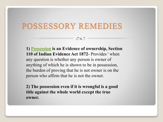 Possession jurisprudence | PPTX