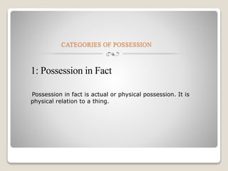 Possession jurisprudence | PPTX