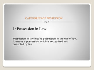 Possession jurisprudence | PPTX