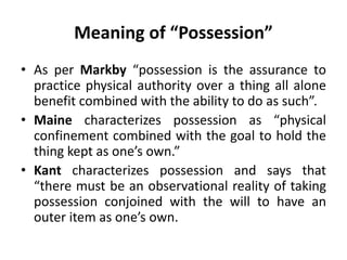 Possession & OWNERSHIP.pptx