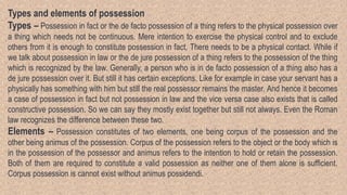 possession, ownership. bhkkkjhhhhbbbbbbg | PPTX