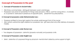 Possession and ownership in accord to CCSU | PPT