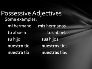 Possessive adjectives | PPT