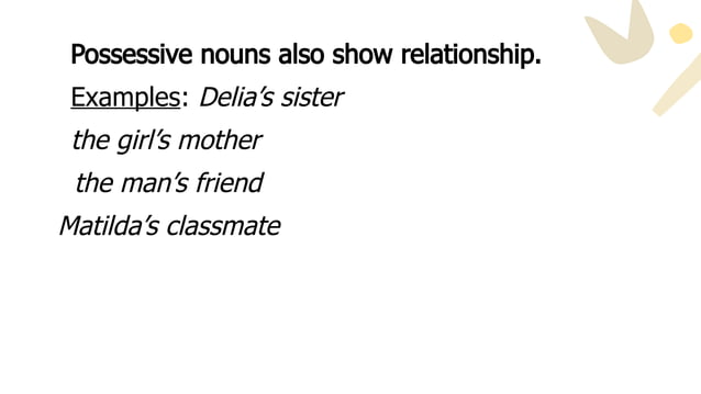 POSSESSIVE NOUN LESSON ENGLISH 4 DAY 1-5 | PPT