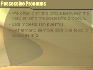 Possessive pronouns | PPT