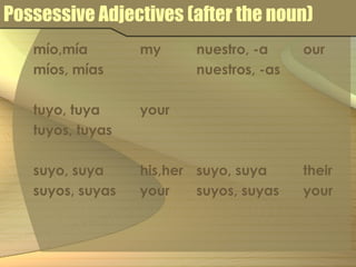 Possessive pronouns | PPT