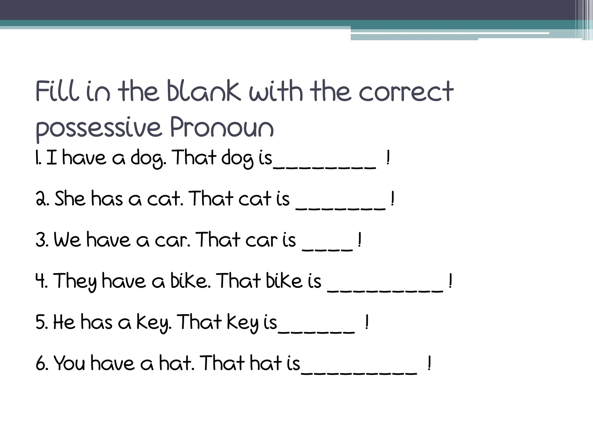 possessive-pronouns possessive-adjectives-and-pronouns-flashcards ...