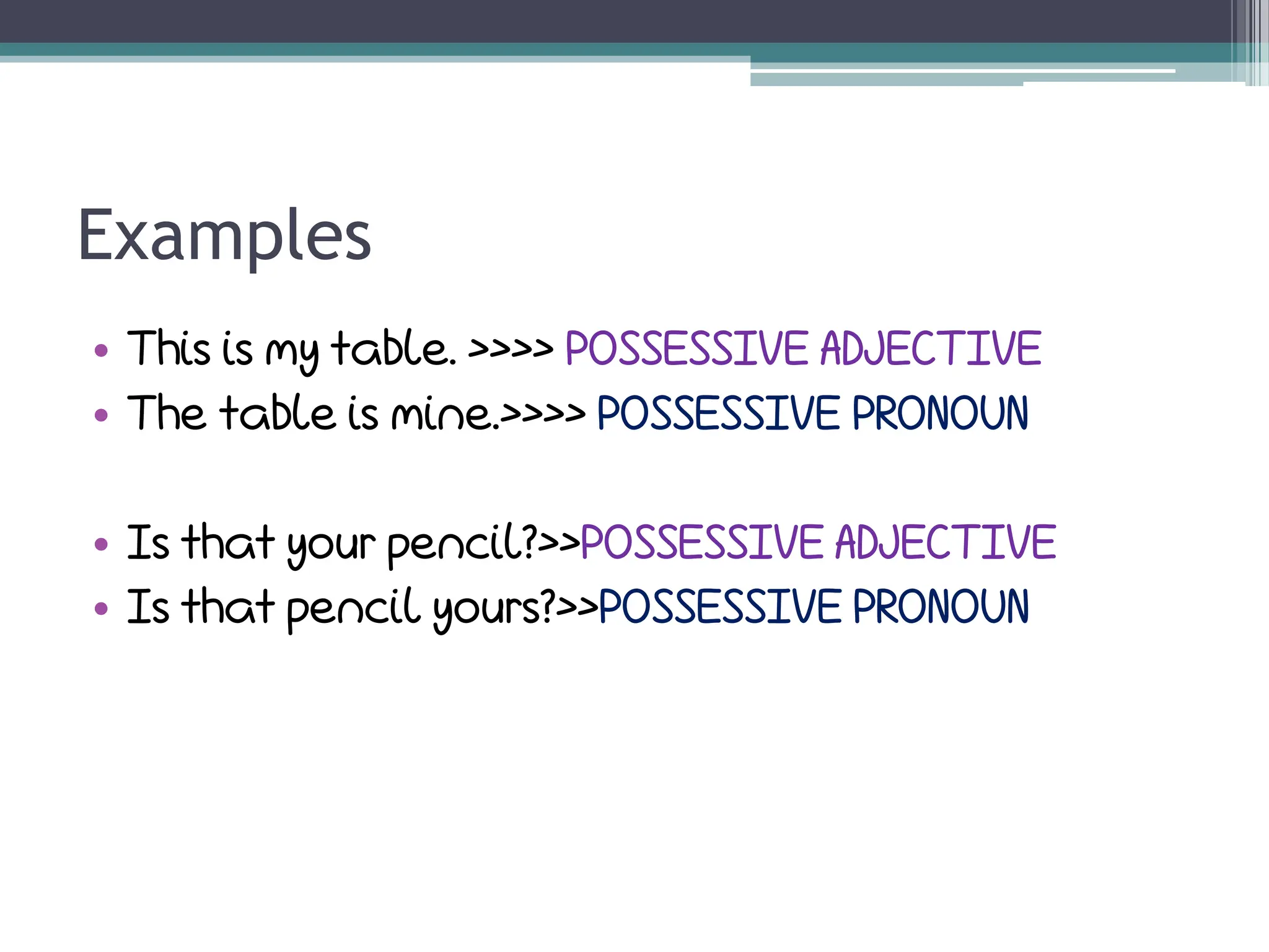 possessive-pronouns possessive-adjectives-and-pronouns-flashcards ...
