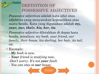 Possessive adjective | PPT