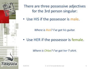 Possessive Adjective | PPTX