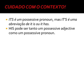 Possessive adjectivesnou and pronouns | PPTX