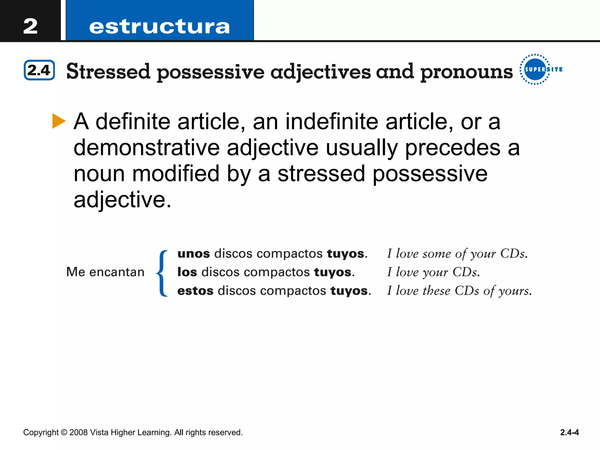 Possessive Adjectives | PPT