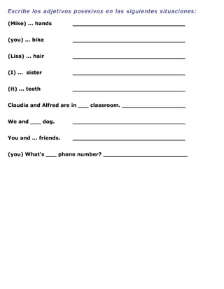 possessive adjectives-1 | PDF