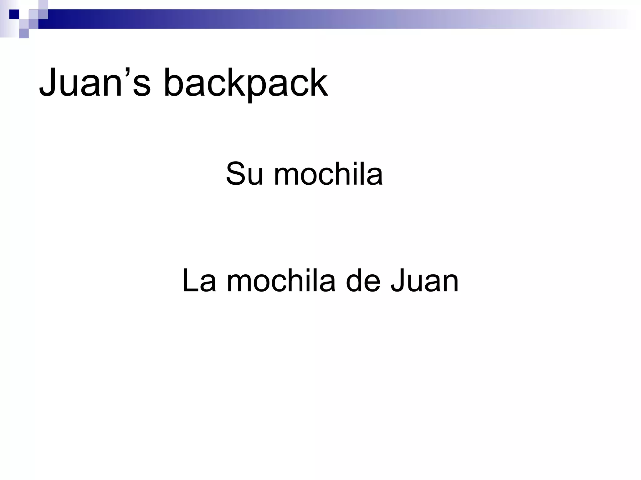 Spanish possessive adjectives | PPT