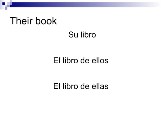 Spanish possessive adjectives | PPT