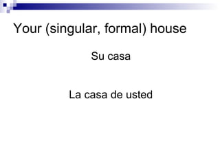 Spanish possessive adjectives | PPT
