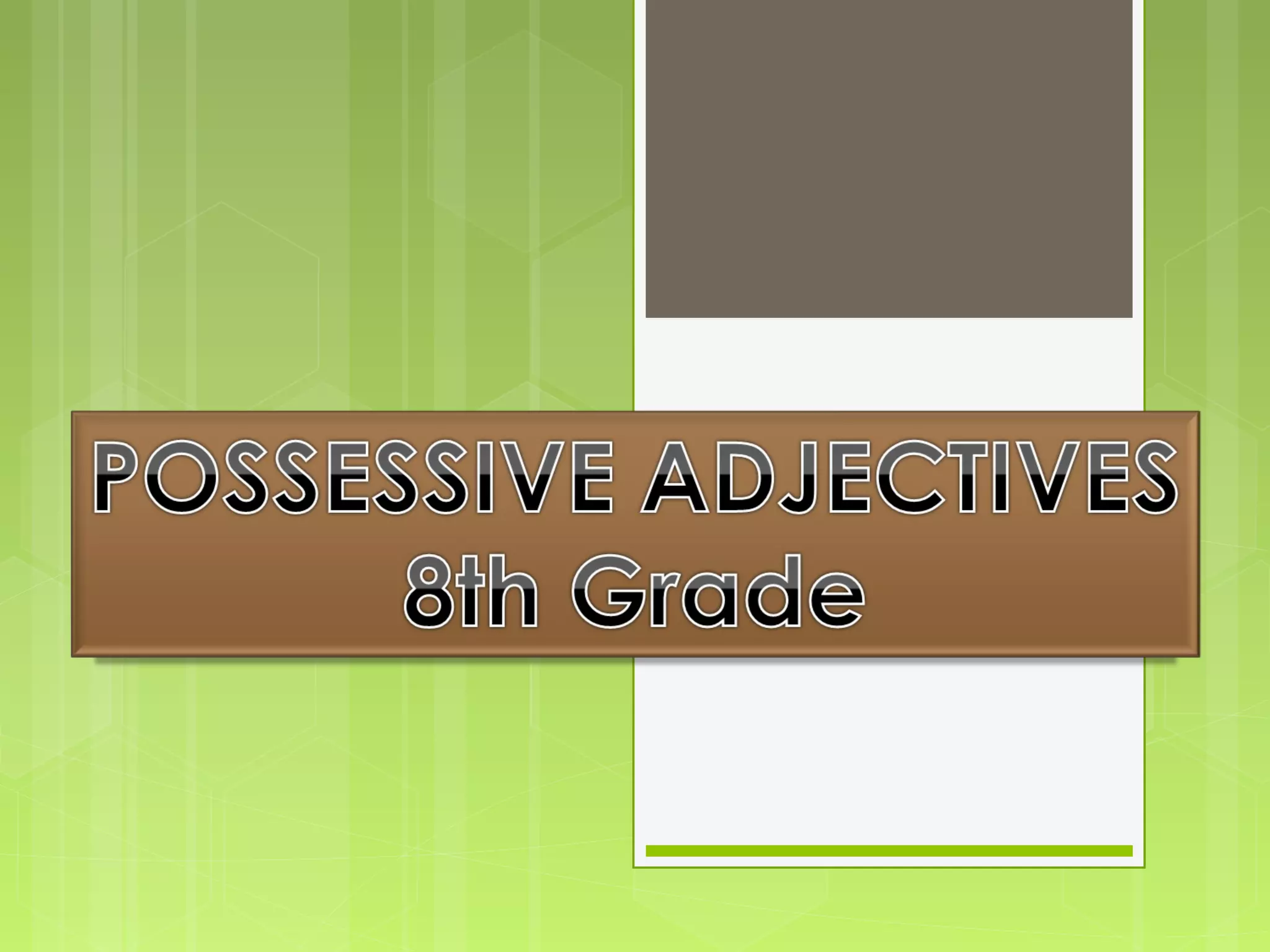 Possessive adjectives | PPT