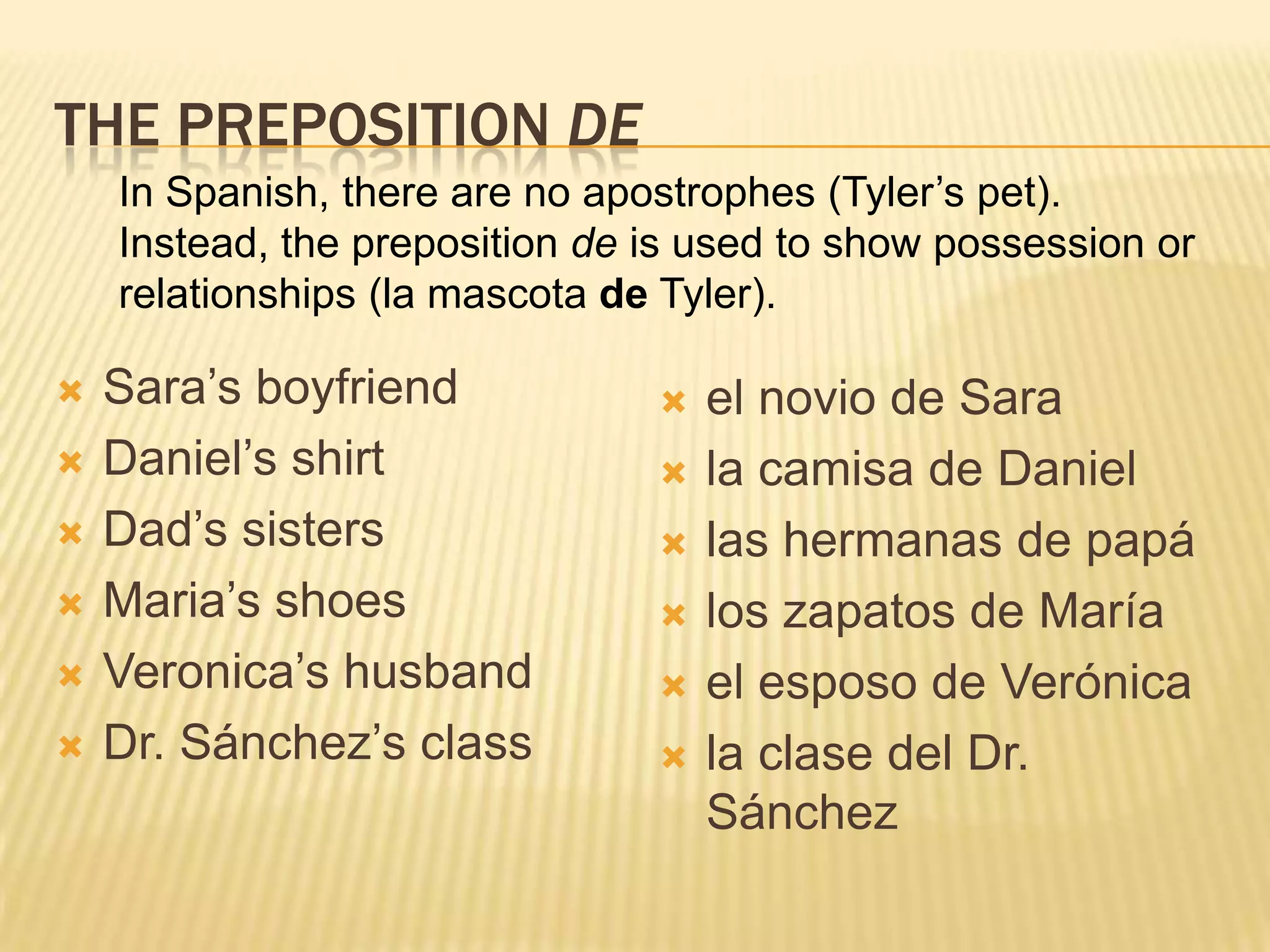 Possessive adjectives | PPTX