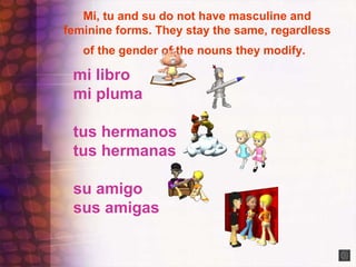 Possessive adjectives | PPT