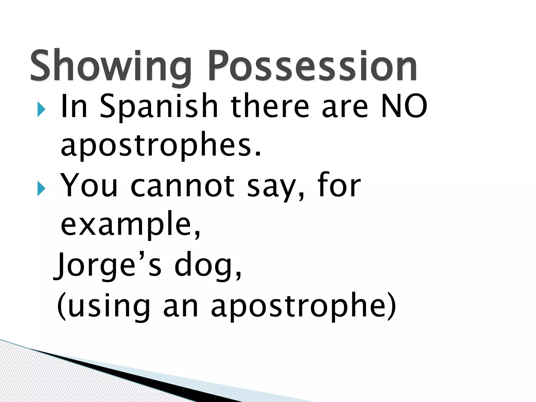 Possessive adjectives | PPTX