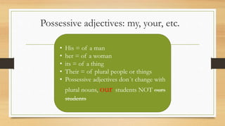 POSSESSIVE ADJECTIVES.pptx