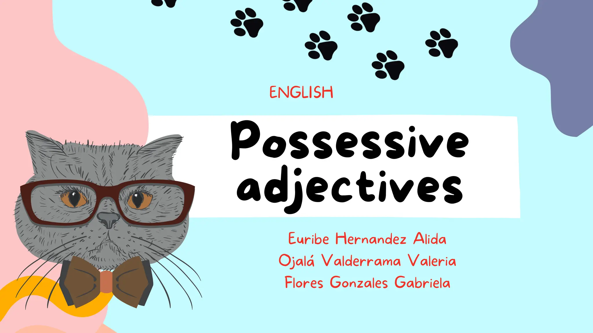 Possessive adjectives, en inglés con todos | PDF
