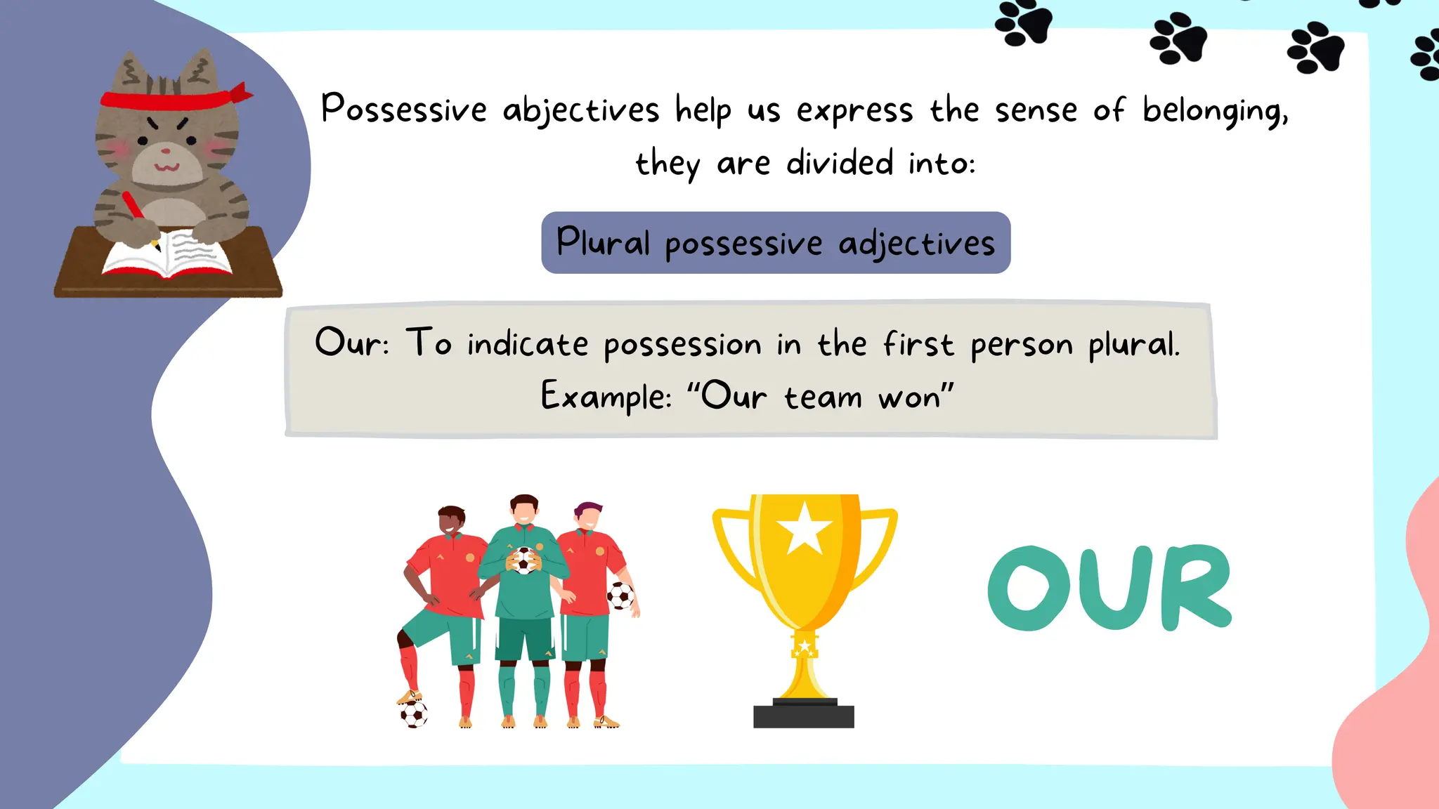 Possessive adjectives, en inglés con todos | PDF