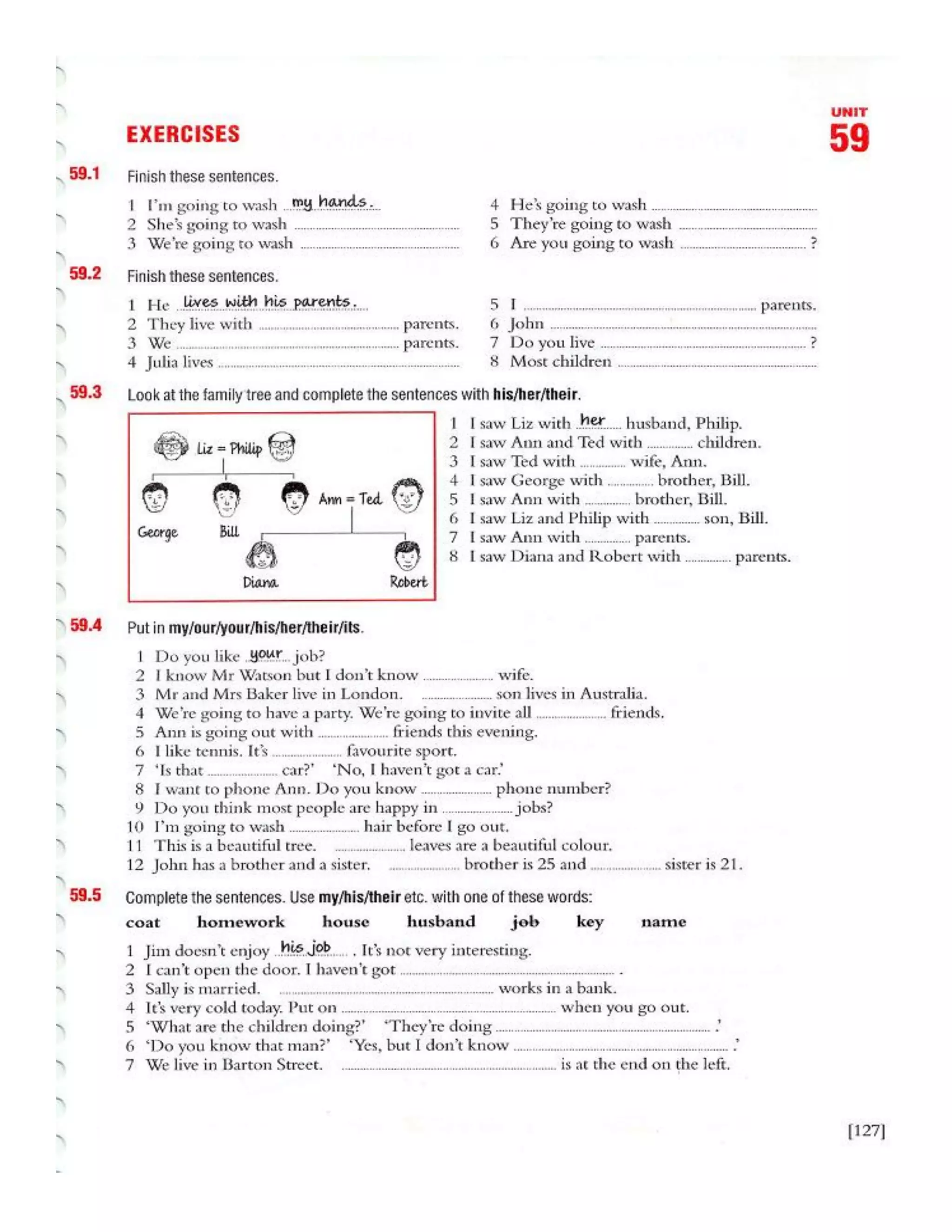 Possessive adjectives tarea | PDF