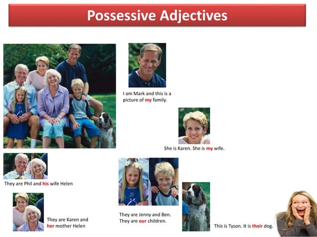Possessive adjectives and possessive nouns | PPTX | Celebrity Families ...