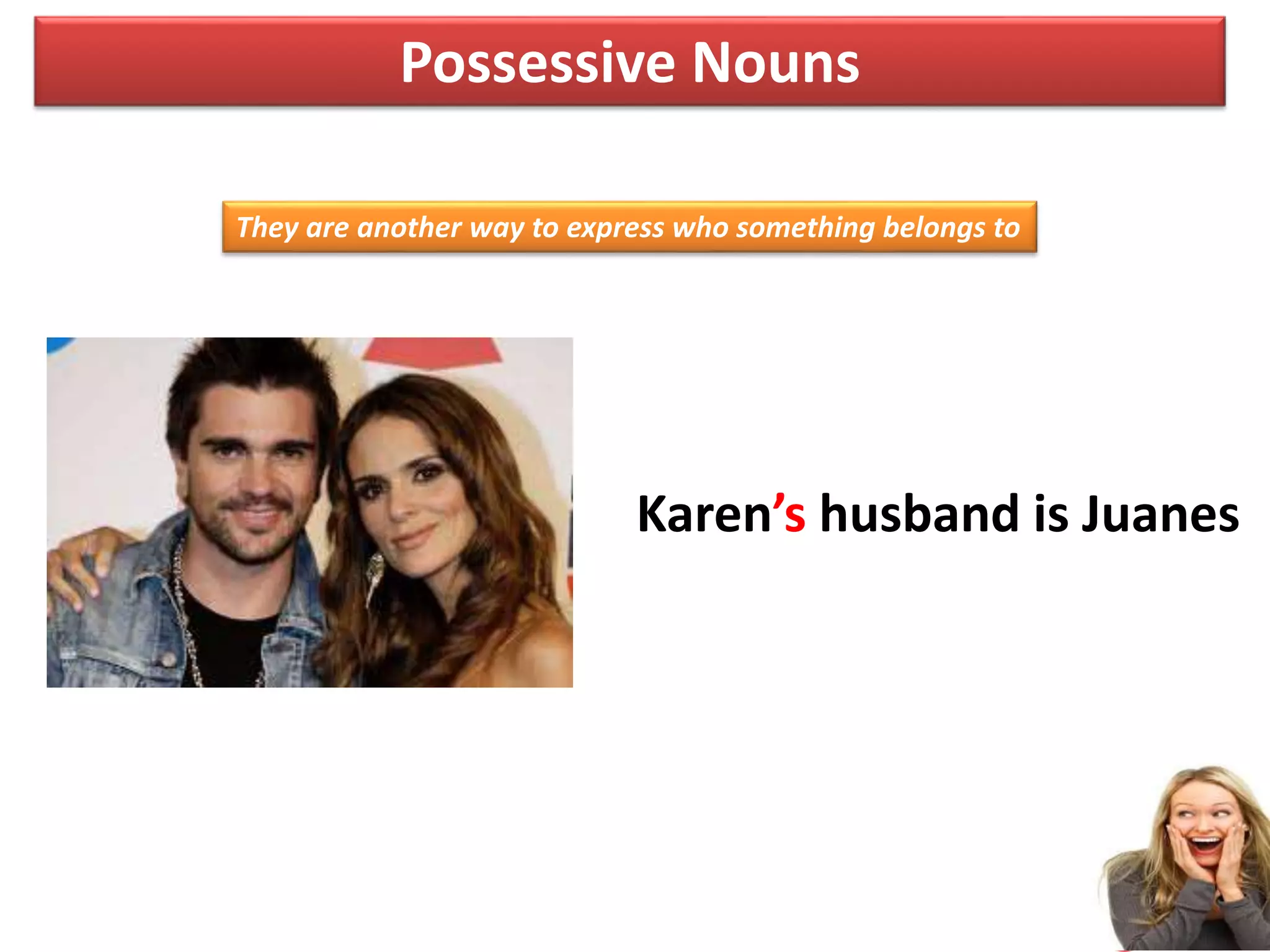 Possessive adjectives and possessive nouns | PPT