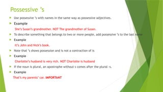 Possessive adjectives and possessive ’s (1).pptx