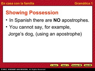 Possessive adjectives short and long | PPT