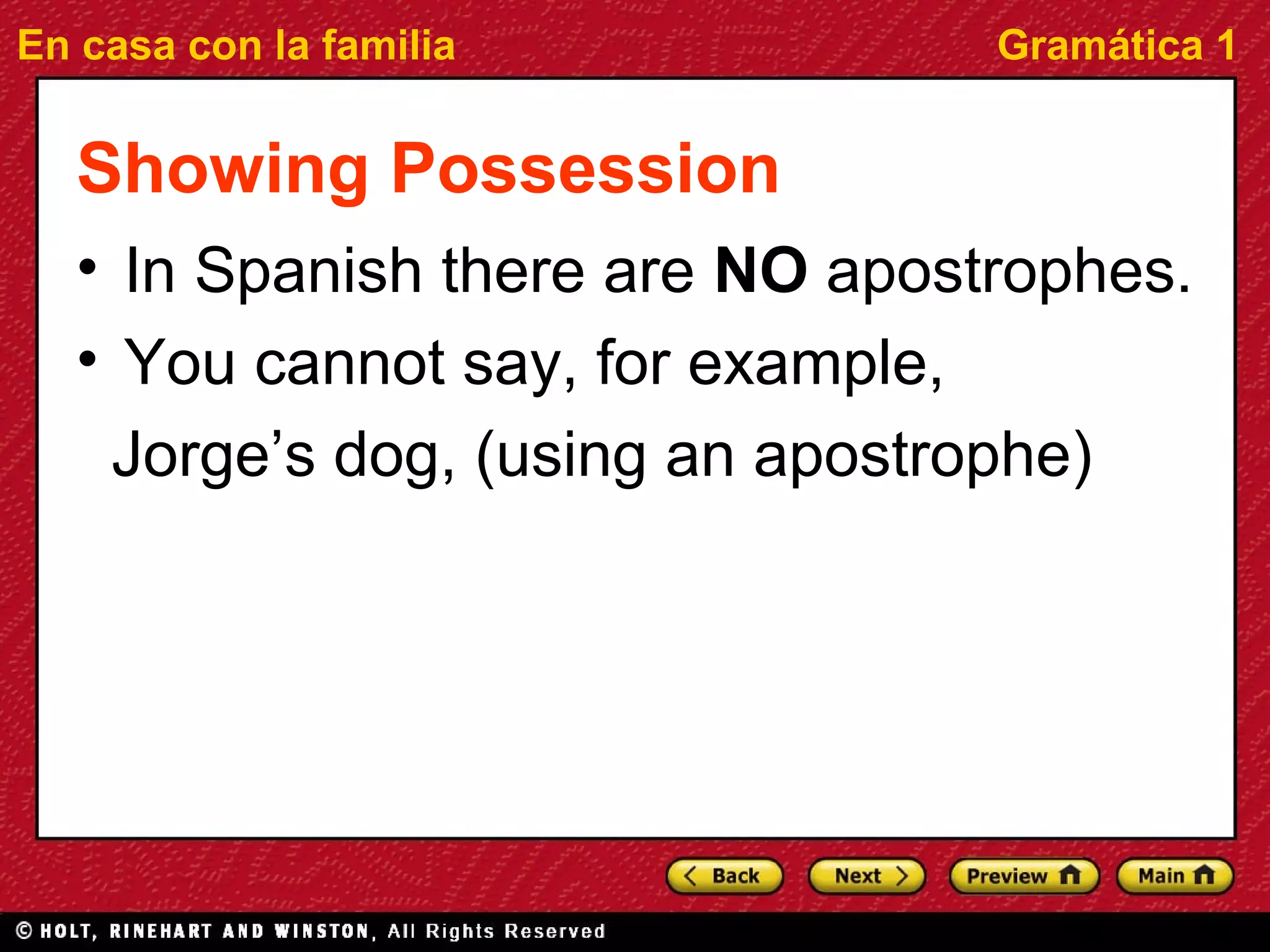 Possessive adjectives short and long | PPT