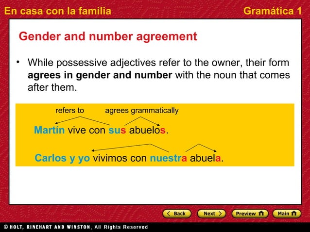 Possessive adjectives short and long | PPT
