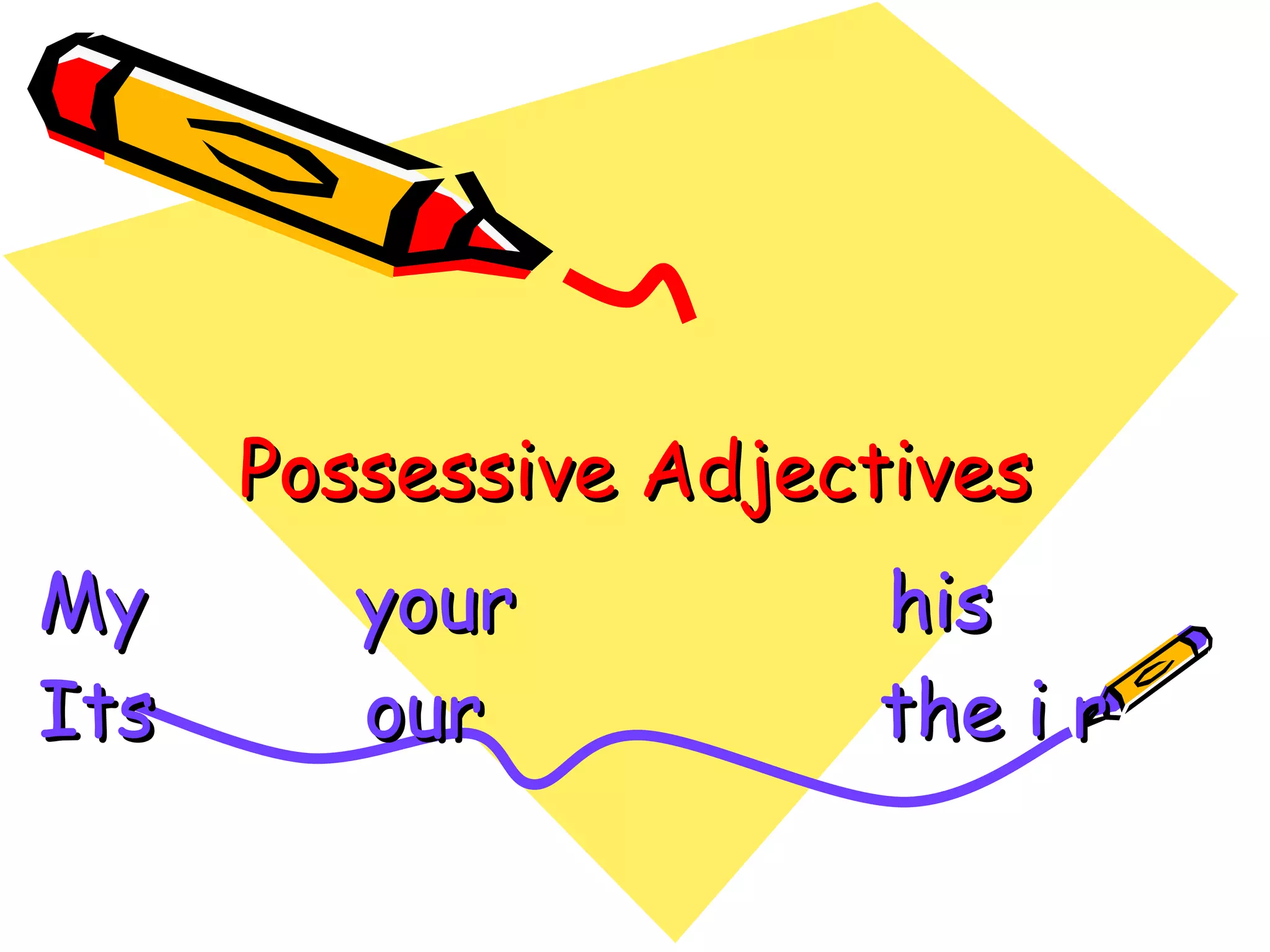 Possessive adjectives sunu | PPT