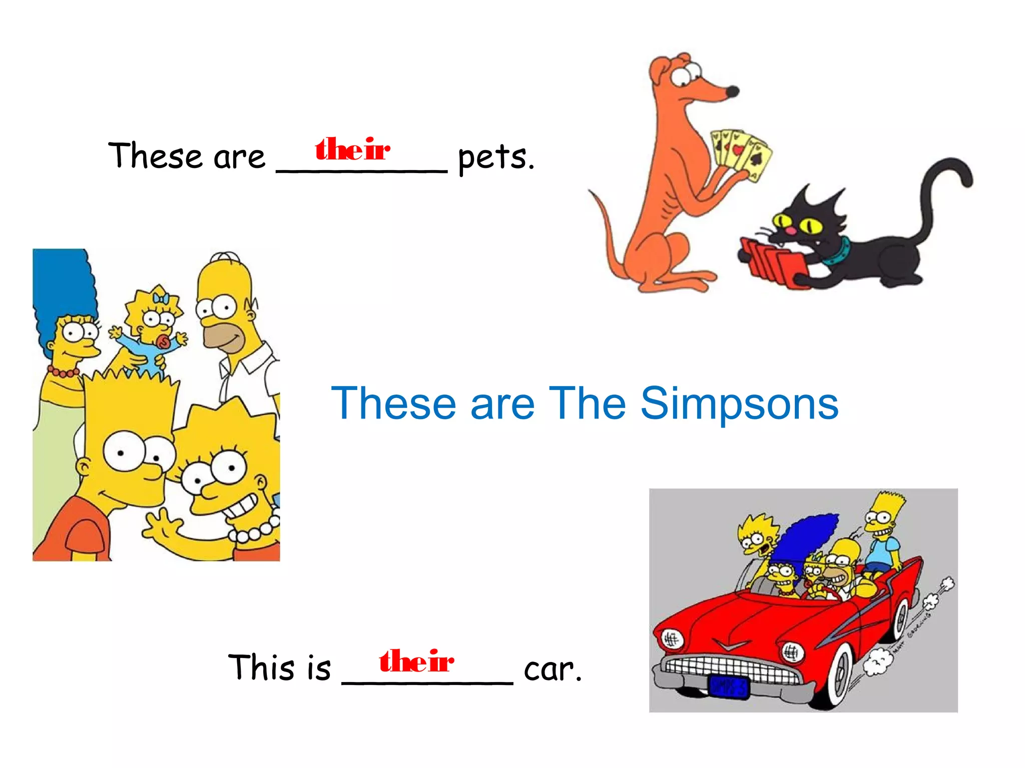 Possessive adjectives with simpsons | PPT