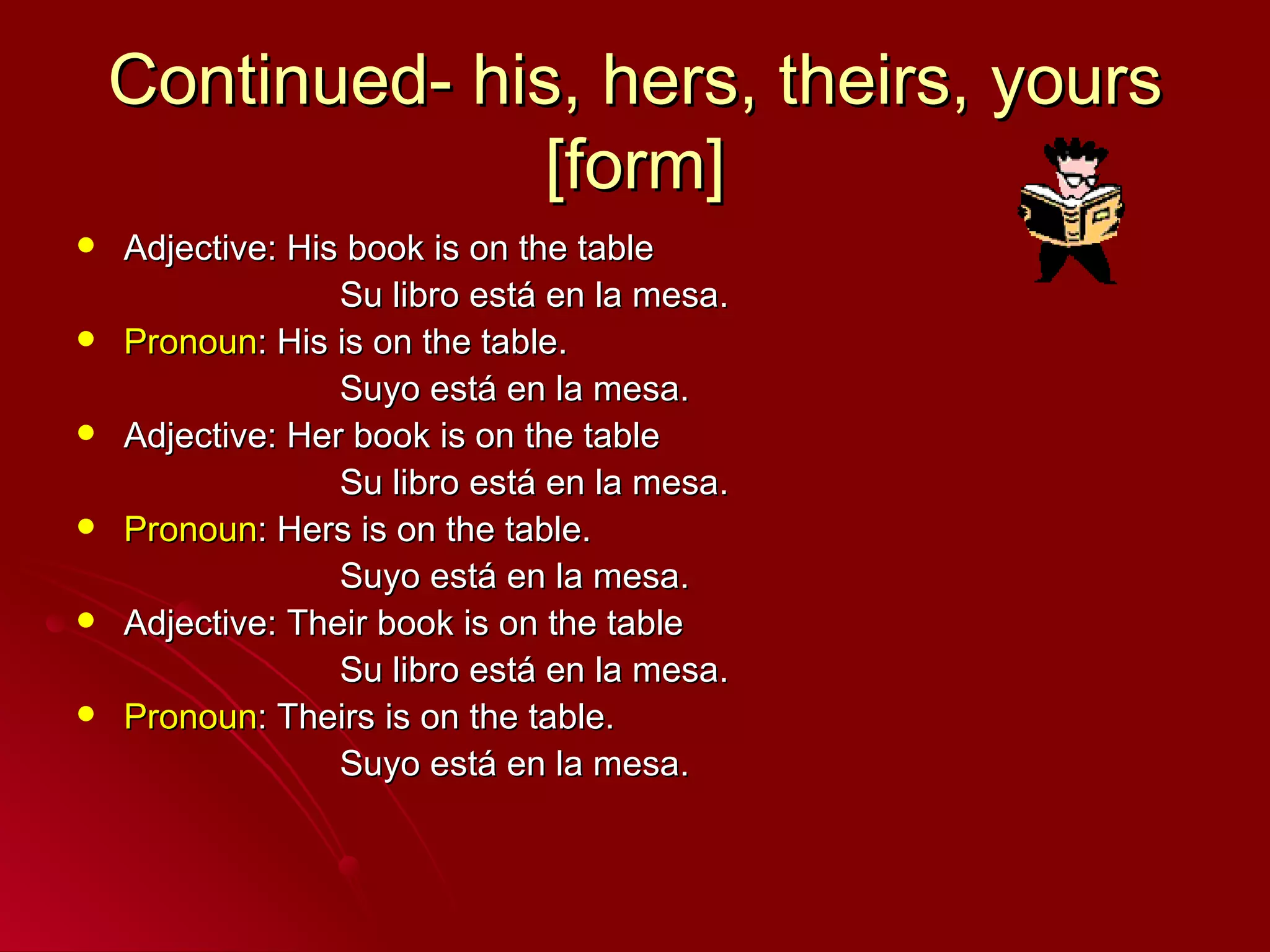Possessive and adjectives pronouns | PPT