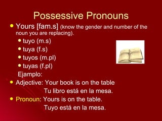 Possessive and adjectives pronouns | PPT