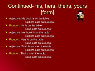 Possessive and adjectives pronouns | PPT