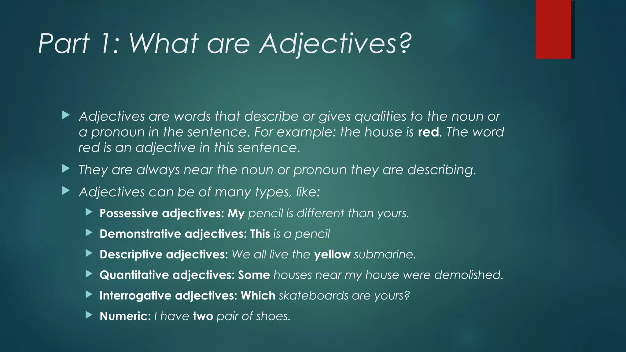 Possessive and Demonstrative Adjectives | PPT